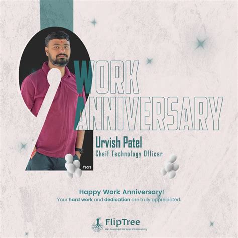 fliptree on linkedin happy work anniversary patel urvish your