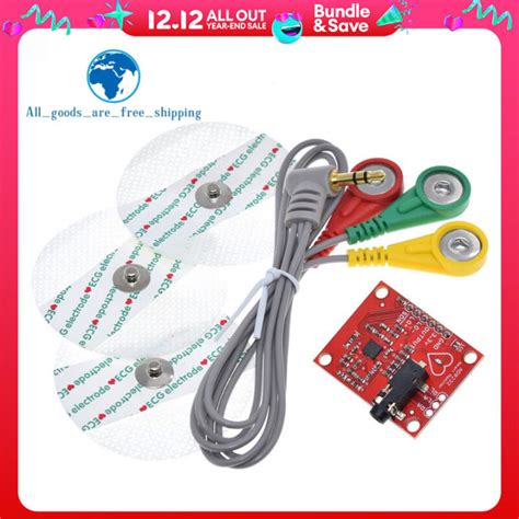 tzt ecg module ad8232 ecg measurement pulse heart ecg monitoring sensor module kit for arduino