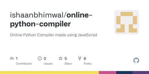 GitHub Ishaanbhimwal Online Python Compiler Online Python Compiler Made Using JavaScript