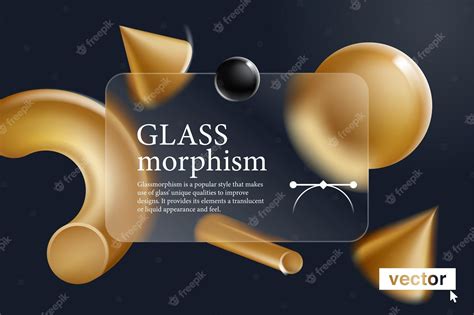 Premium Vector Card Screen In Glassmorphism Effect Illustration With