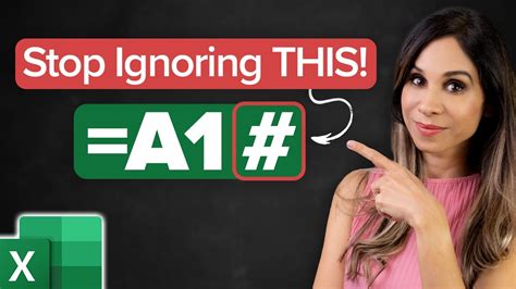 When Should You Use The Hash Sign In Excel Formulas Youtube