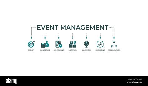 Event Management Banner Web Icon Vector Illustration Concept With Icon