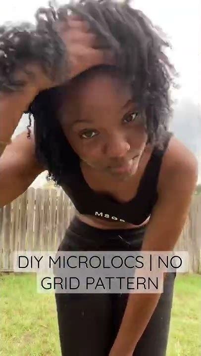 Diy Micro Locs No Grid Pattern Two Strand Twist Starter Locs Loc Hairstyles Microlocs