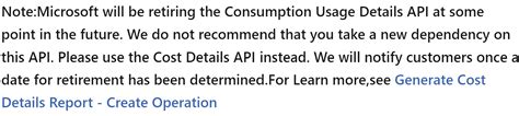 Deprecation Or Significant Alteration To Cost Management Apis In Azure
