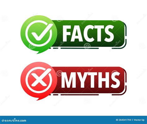 Facts Vs Myths Fact Checking Check Mark Fake News Rumors Comparing
