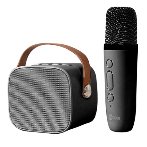 Inbase Boom Box Bt Speaker With Wireless Karaoke Mic Black