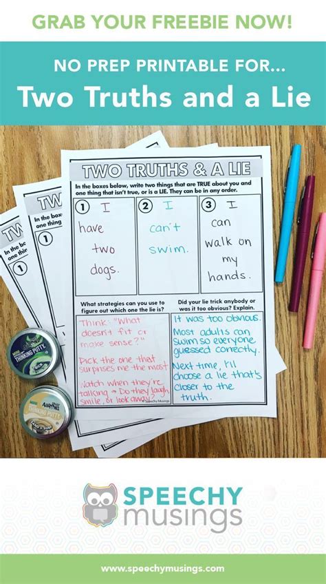 Two Truths And A Lie Handout