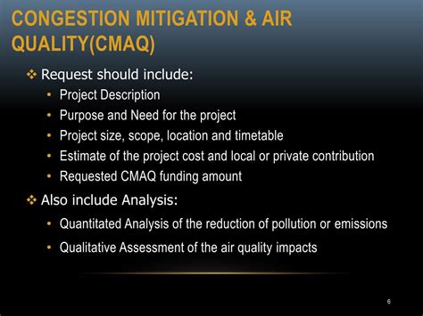Ppt Congestion Mitigation And Air Quality Cmaq Powerpoint Presentation Id 2402232