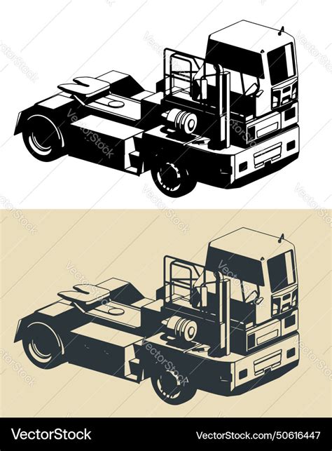 Terminal Truck Royalty Free Vector Image Vectorstock
