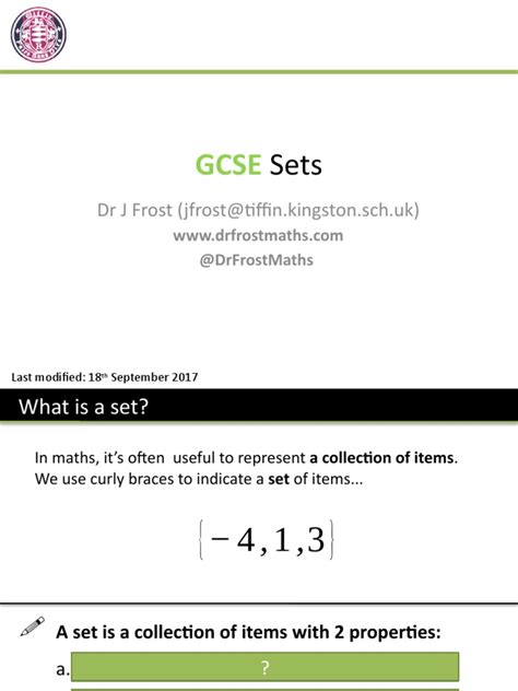 Gcse Sets Pdf Set Mathematics Mathematics