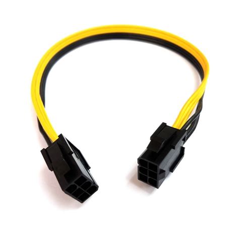 PCI-e 6 Pin to 6 Pin Male to Male PCI-Express Power Cable (30cm ...