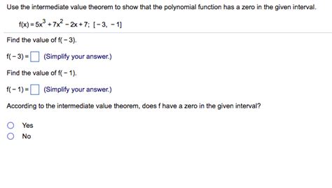 solved use the intermediate value theorem to show that the