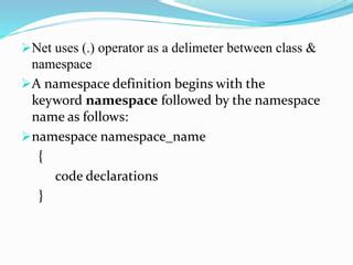 Namespaces In C PPTX Programming Languages Computing