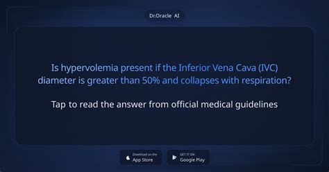 Is Hypervolemia Present If The Inferior Vena Cava Ivc Diameter Is