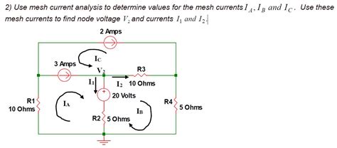 solved use mesh current analysis to determine values for the