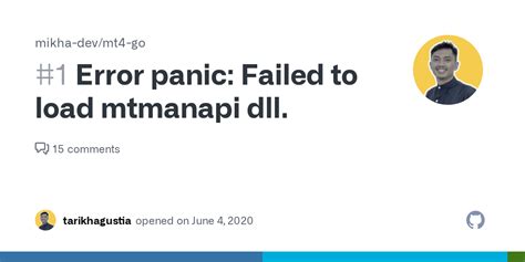 Error Panic Failed To Load Mtmanapi Dll · Issue 1 · Mikha Devmt4 Go · Github