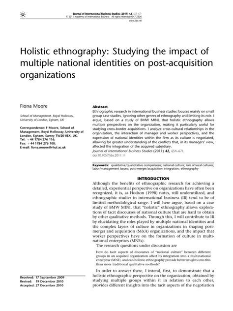 S5 Etnography Example Pdf Ethnography Qualitative Research
