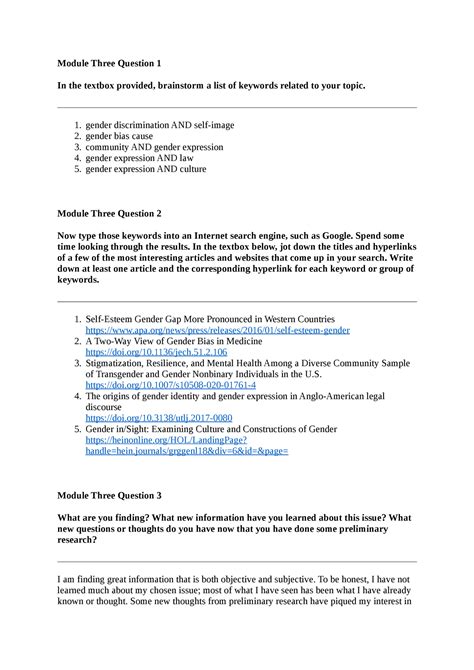 Module 3 Short Responses Module Three Question 1 In The Textbox Provided Brainstorm A List