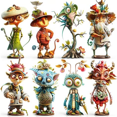 Premium Vector 3d Generate Fantasy Whimsical Characters With Unique