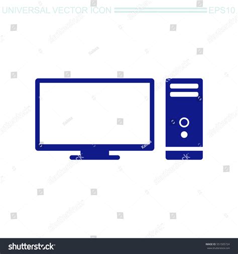 Computer Case Monitor Keyboard Mouse Vector Vector De Stock Libre De Regalías 551505724