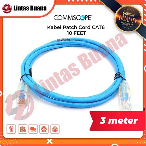 Jual Kabel Patch Cord Commscope Cat 6 10 Feet Kabel LAN Cat6 3 Meter Blue Shopee