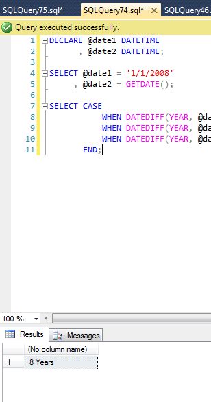 Sql Server Get Date Difference In Year Month And Days Sql Stack Overflow