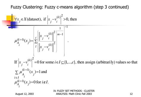 Ppt Iv Fuzzy Set Methods For Cluster Analysis And Super Brief