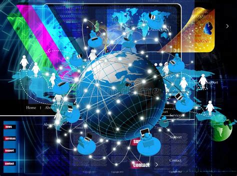 Globalization Connection Internet Technology Stock Illustration Illustration Of Information