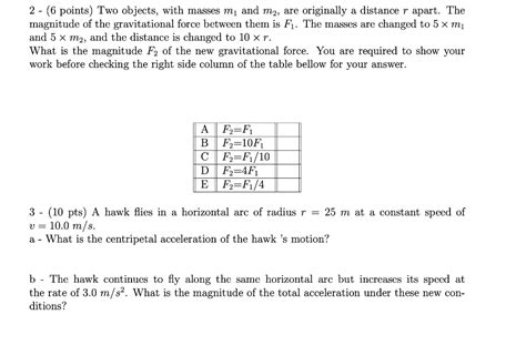 Solved Points Two Objects With Masses My And M Chegg