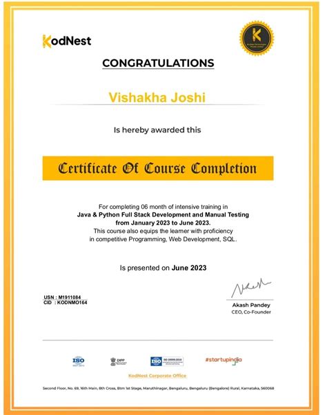 Vishakha Joshi On Linkedin Kodnest Javafullstackdeveloper