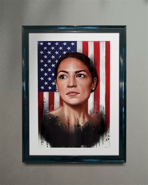 Alexandria Ocasio Cortez Poster AOC Artwork Ocasio Paint Etsy
