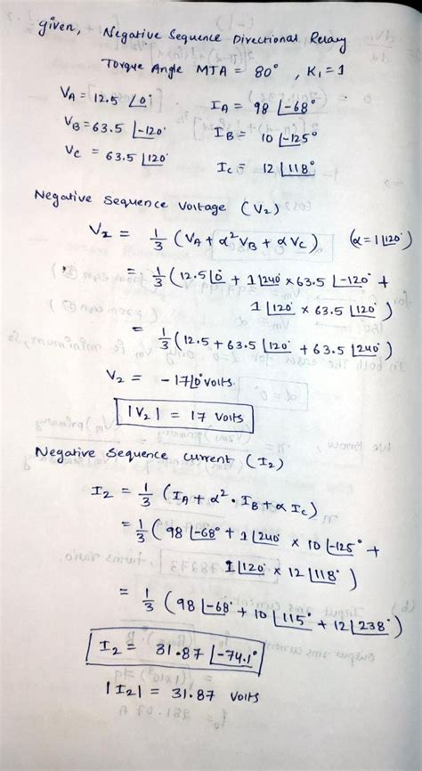 [solved] A Negative Sequence Directional Relay Which Has A Maximum Torque Course Hero