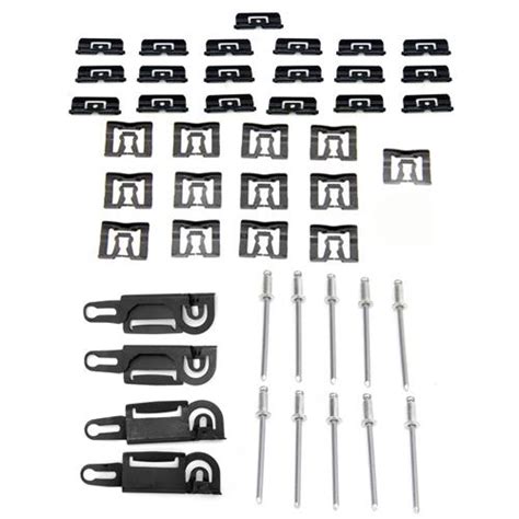 Mustang Windshield And Rear Glass Molding Clip Kit Hatchback 79 93