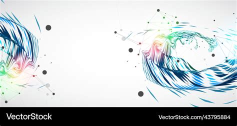 Abstract Particle Vortex With Plexus Effect Vector Image