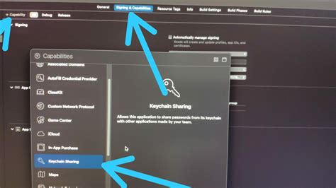 Ios How Can I Enable The Keychain Sharing Capability In Xcode