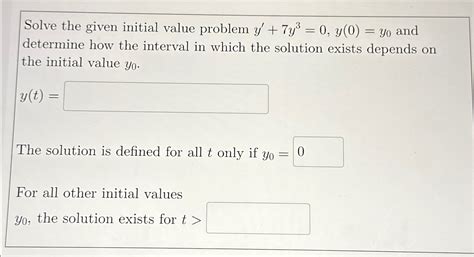 Solved Solve The Given Initial Value Problem