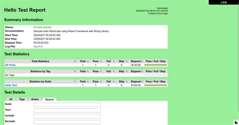 Robot Framework Hello World Example Testingdocs