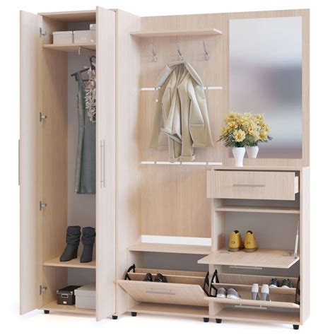 Дизайн узкой прихожей выбор шкафов расположение мебели отделка