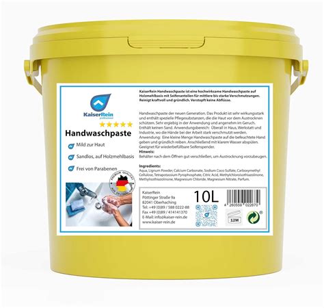 Kaiserrein Handwaschpaste 10 L Eimer Gelb I Werkstatt I Hobby I Fett