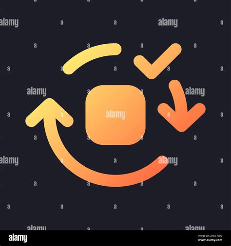 Applying Spin Motion Effect Orange Solid Gradient Ui Icon For Dark