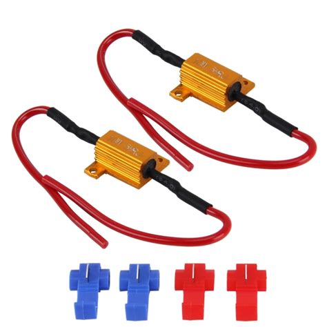 2 PCS Car Canbus Error Canceller ตวถอดรหสตวตานทานโหลด LED 10W 39 โอหมไมมตวถอดรหสกะพรบ
