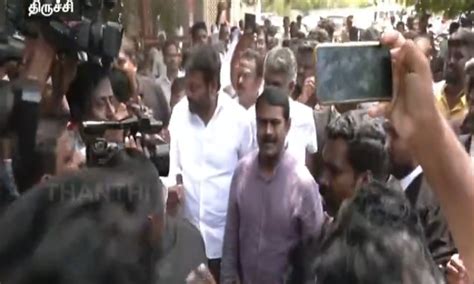 டி ஐ ஜி வருண்குமார் தொடர்ந்த வழக்கு திருச்சி கோர்ட்டில் சீமான் ஆஜர் Dig Varun Kumar Case