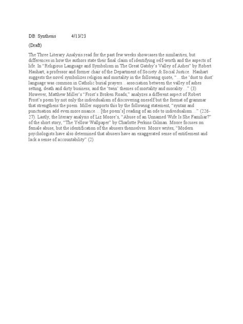 Db Synthesis Draft Pdf
