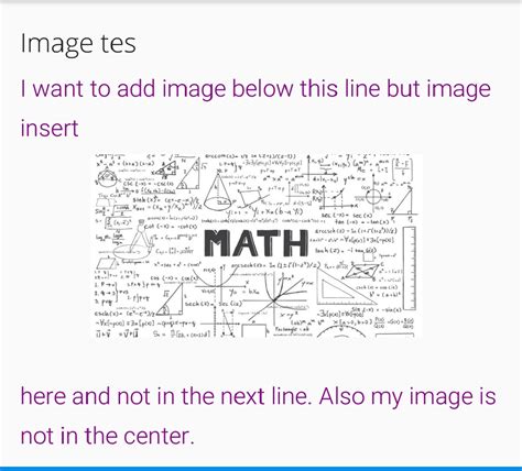 Java Set Imagespan In The Next Line Of Text And In The Center Stack