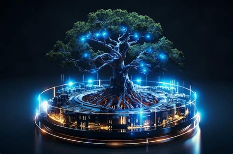 Premium Ai Image The Growing Binary Tree Generative Ai