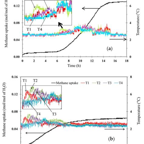 Typical Methane Released And Temperature Profiles During The Methane Download Scientific