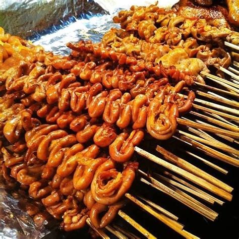 Experience Filipino Street Food Adventure Chicken Intestine In Philippines