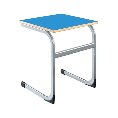 Uk Cantilever Euro Classroom Table 600 X 600mm Single Desk Blue