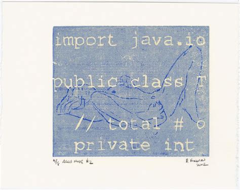 Brandon Rickman Ascii Nude 2 Java 48 Woodblock 2002 Nr Feb 19 2023 Ukiyoe Gallery