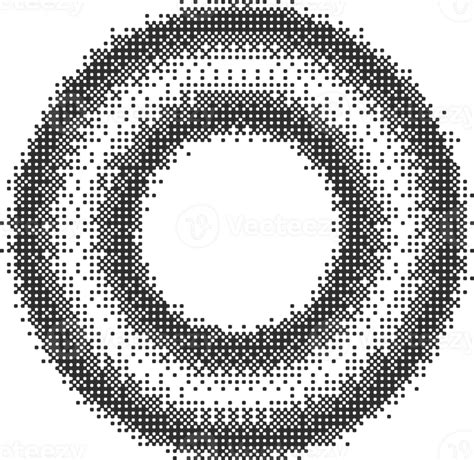 Circle Frame With Bit Pattern Texture Bitmap Pixel Arcade Game Effect